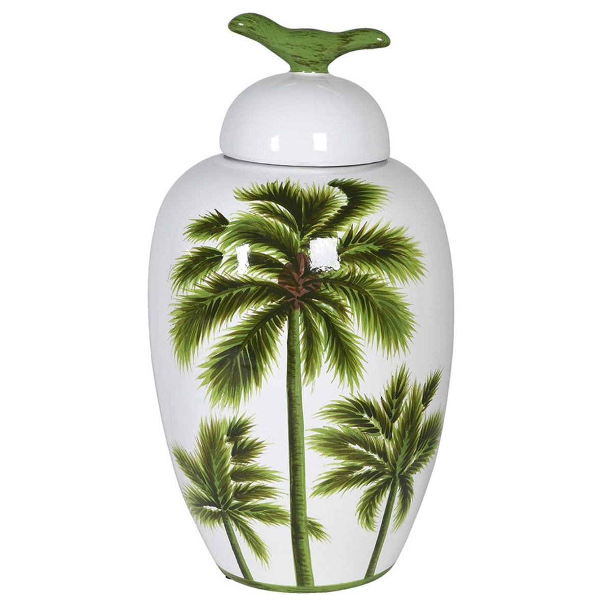 Green Palm Tree Lidded Jar – Singapore Trading Post